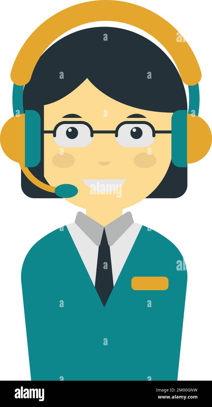 Female service employee character Stock Vector Images - Alamy