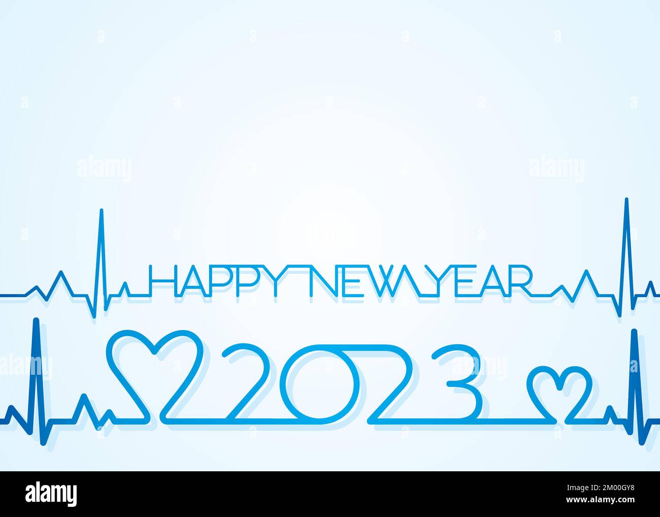 Happy New Year 2023 health care greeting card and poster design Stock ...