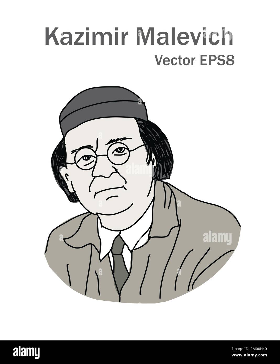 Kazimir malevich portreit avant-garde artist and art theorist ...