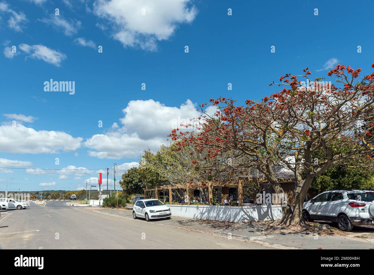 Stanford, South Africa - Sep 20, 2022: A street scene, with the Ou Meul ...