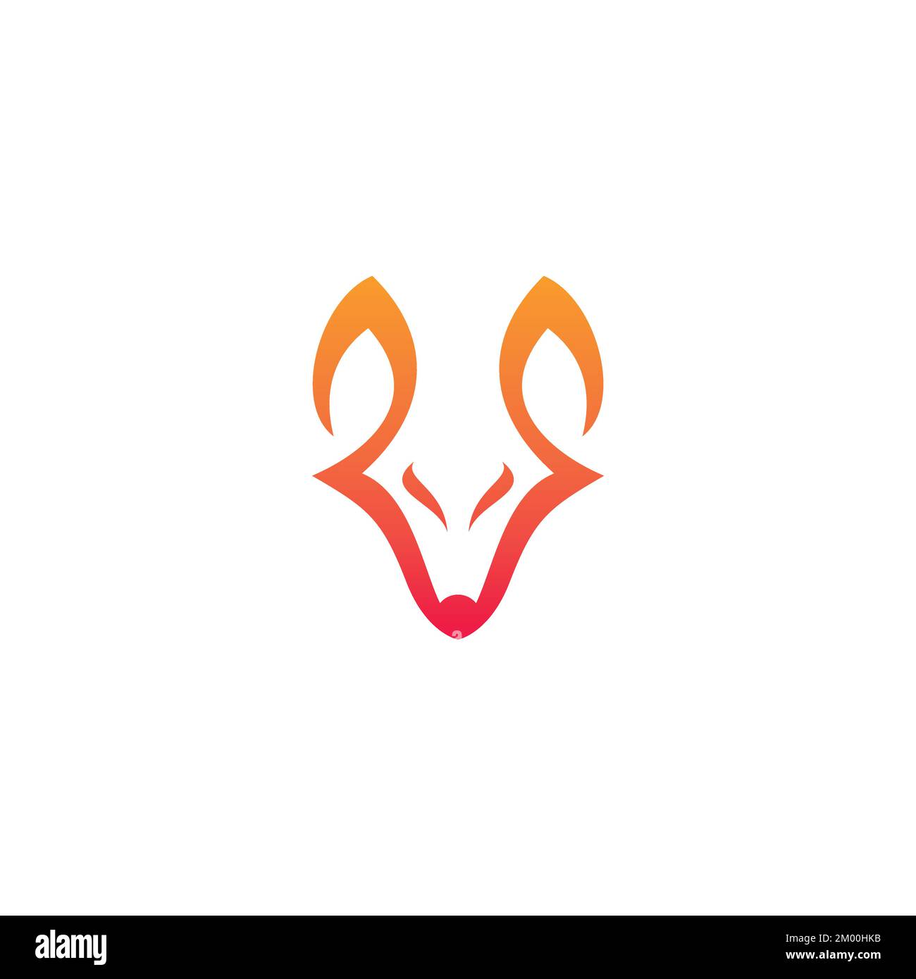 Fox Simple Logo. Fox Icon. Fox Background Stock Vector Image & Art - Alamy