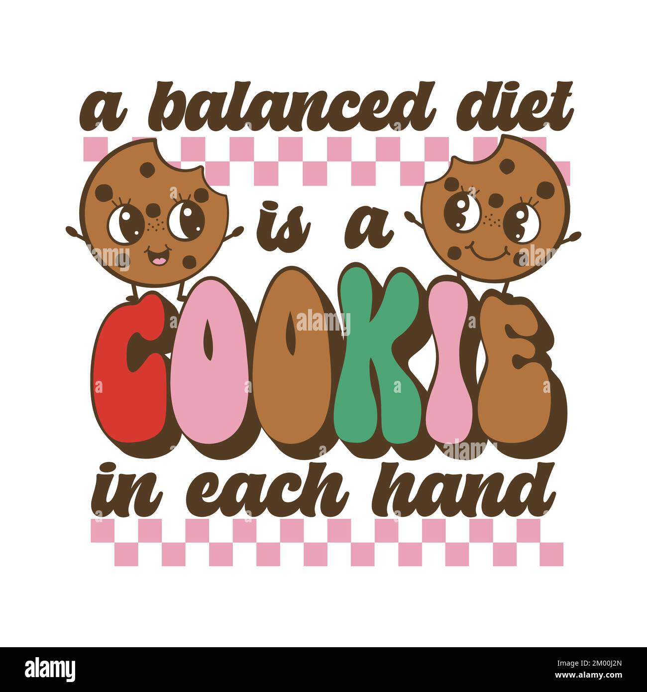 Merry Christmas retro baking quotes. Vector illustration Stock Vector ...