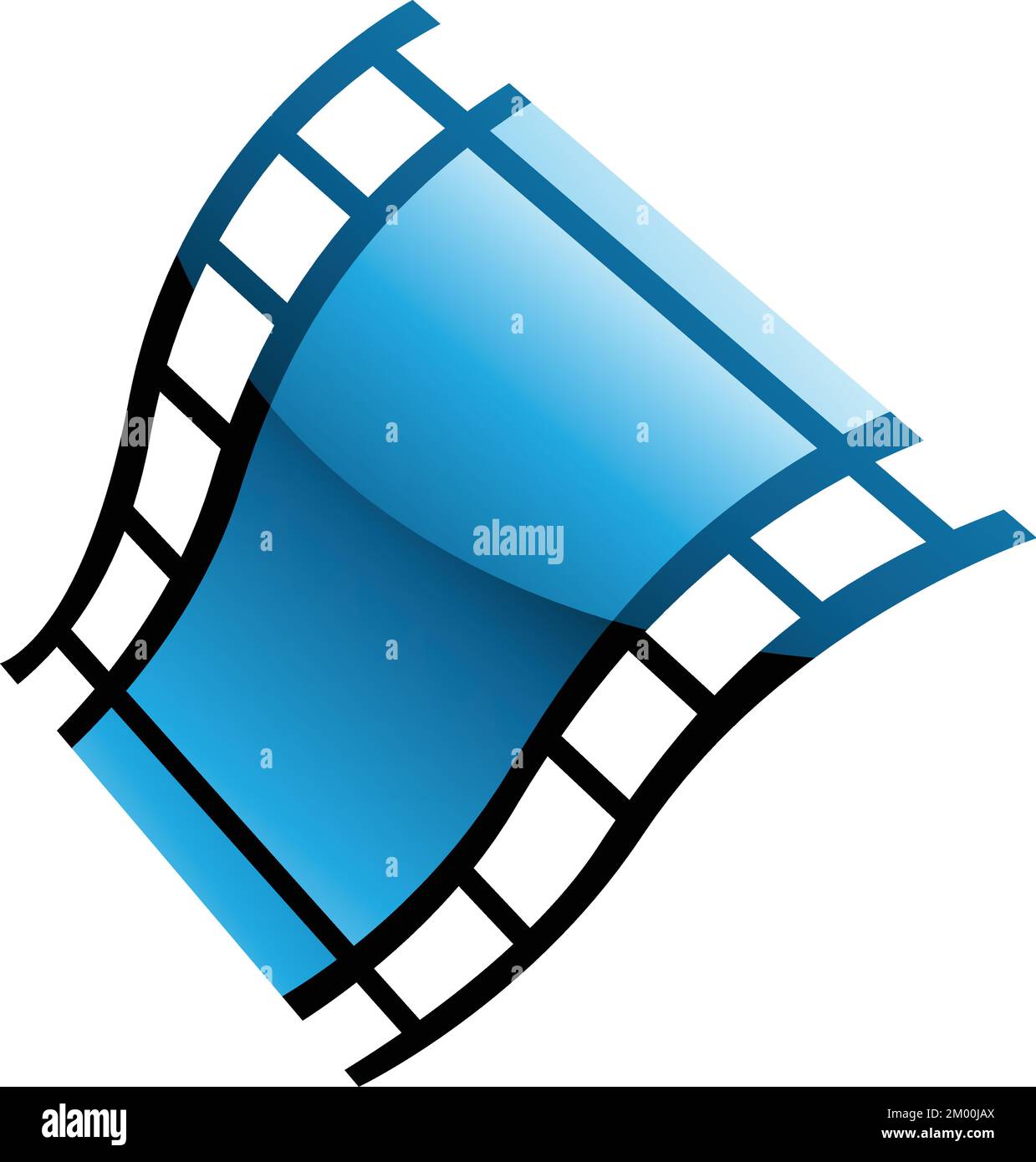 Blue Film Reel on a White Background Stock Vector Image & Art - Alamy
