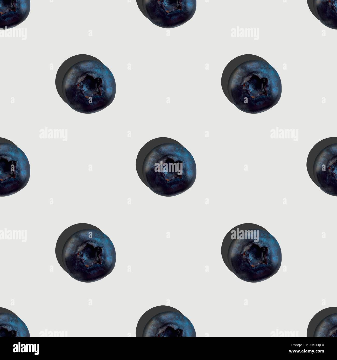Blueberry seamless pattern on grey background Stock Photo - Alamy