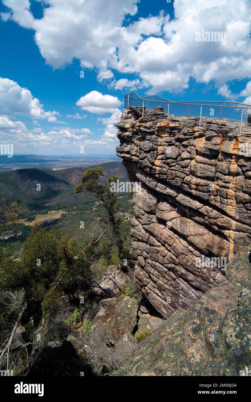 Australia, Pinnacle lookout in Grampians Nationbal Park, Victoria Stock ...