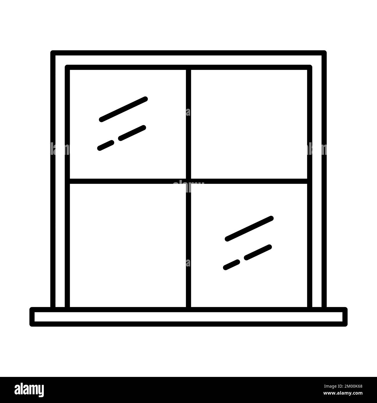 Window frame line icon. Vector illustration isolated on white ...