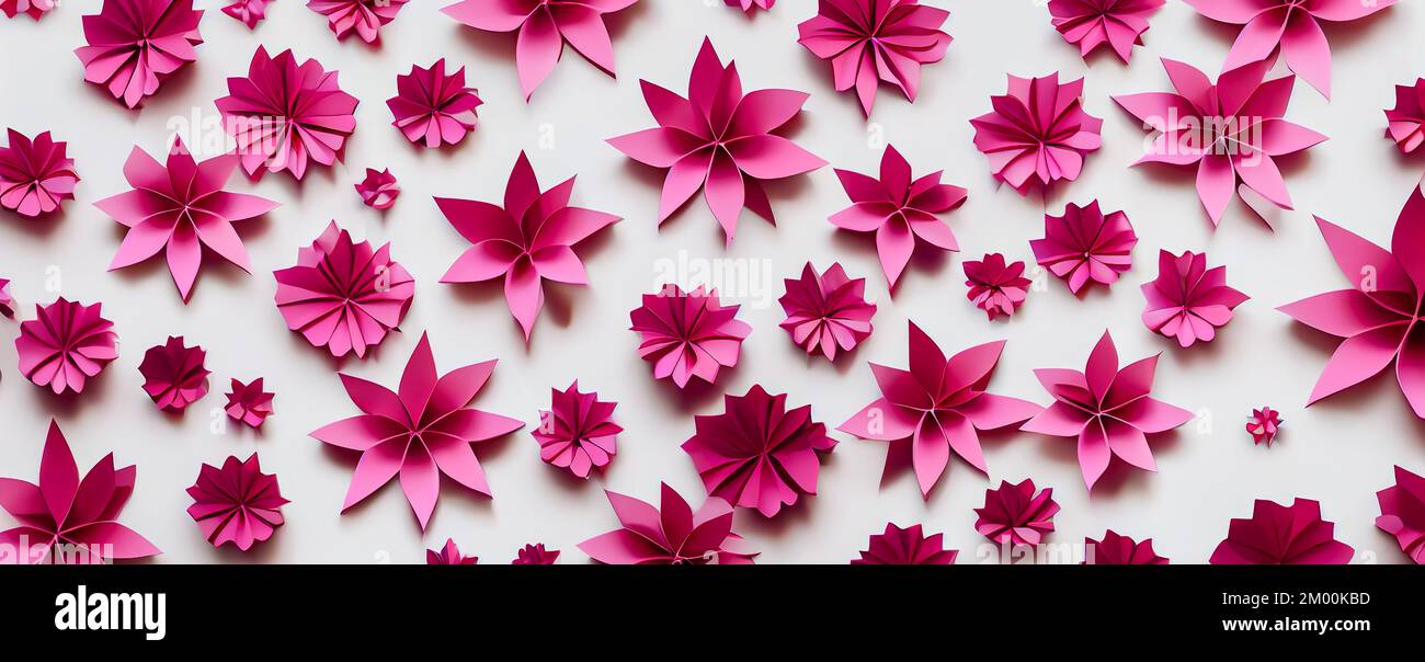 abstract pink flower header wallpaper illustration Stock Photo - Alamy