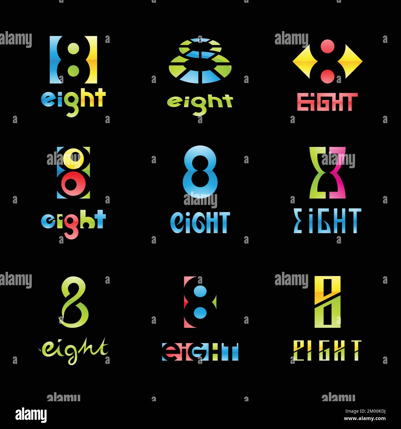 Black numbers vector vectors Stock Vector Images - Alamy
