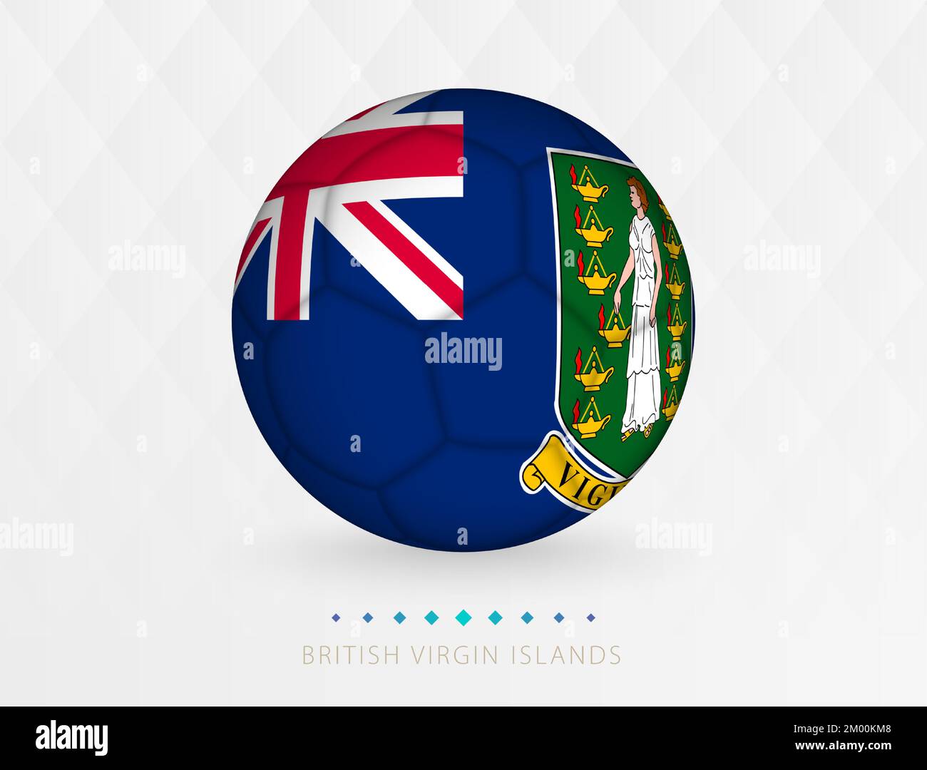 Football ball with British Virgin Islands flag pattern, soccer ball ...