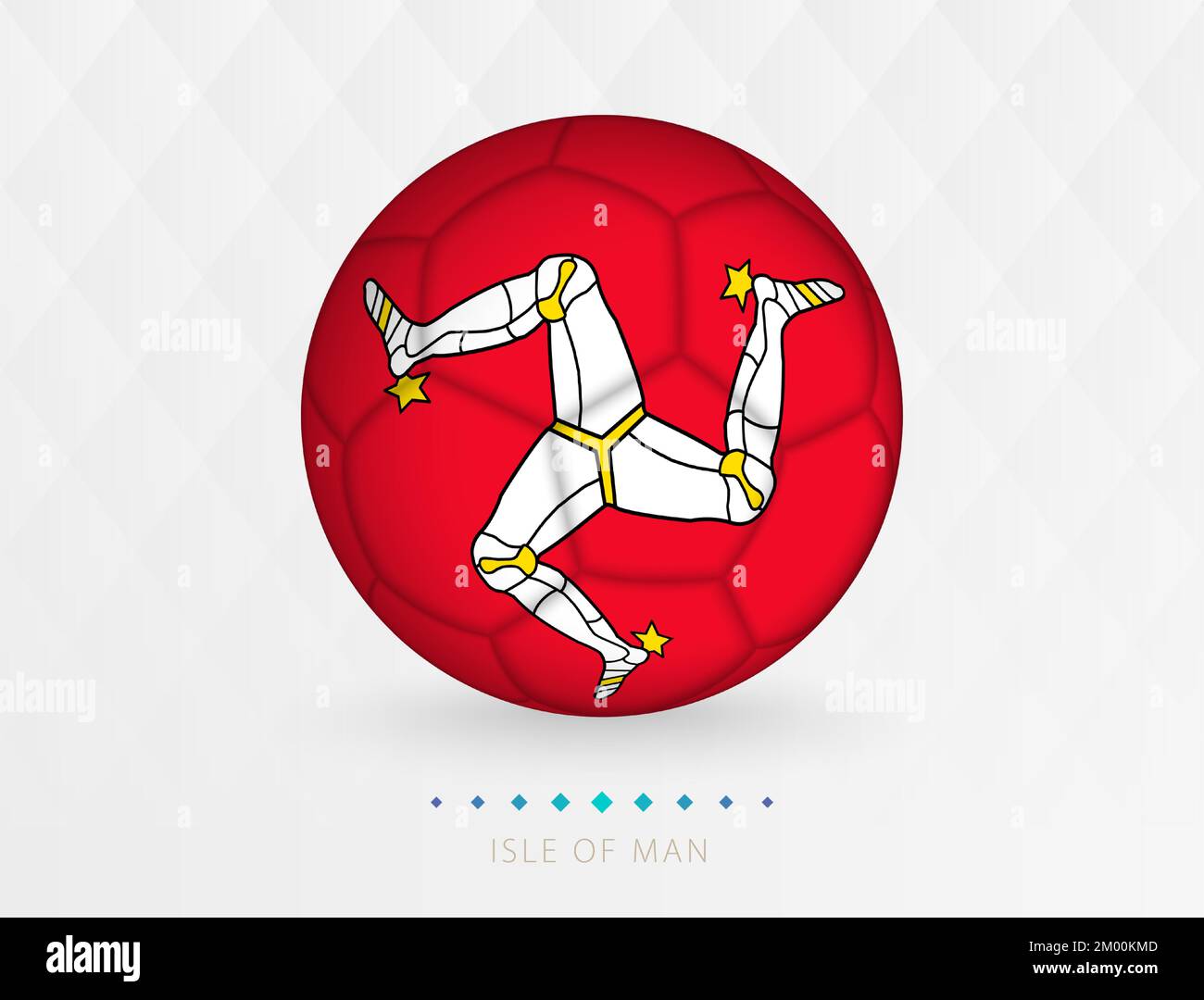 Football ball with Isle of Man flag pattern, soccer ball with flag of ...