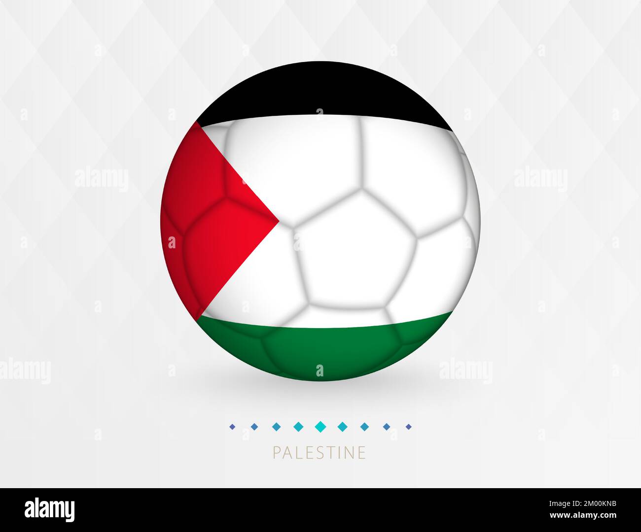 Football ball with Palestine flag pattern, soccer ball with flag of ...