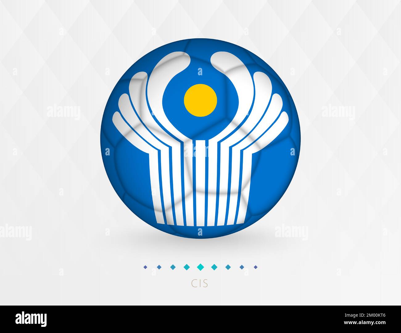 Football ball with CIS flag pattern, soccer ball with flag of CIS ...