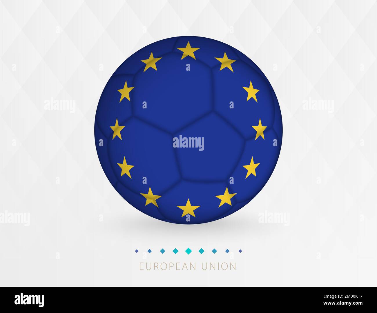 Football ball with European Union flag pattern, soccer ball with flag ...