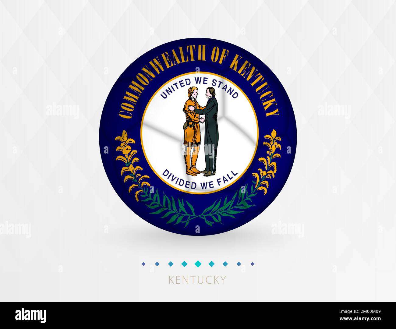 Football ball with Kentucky flag pattern, soccer ball with flag of ...