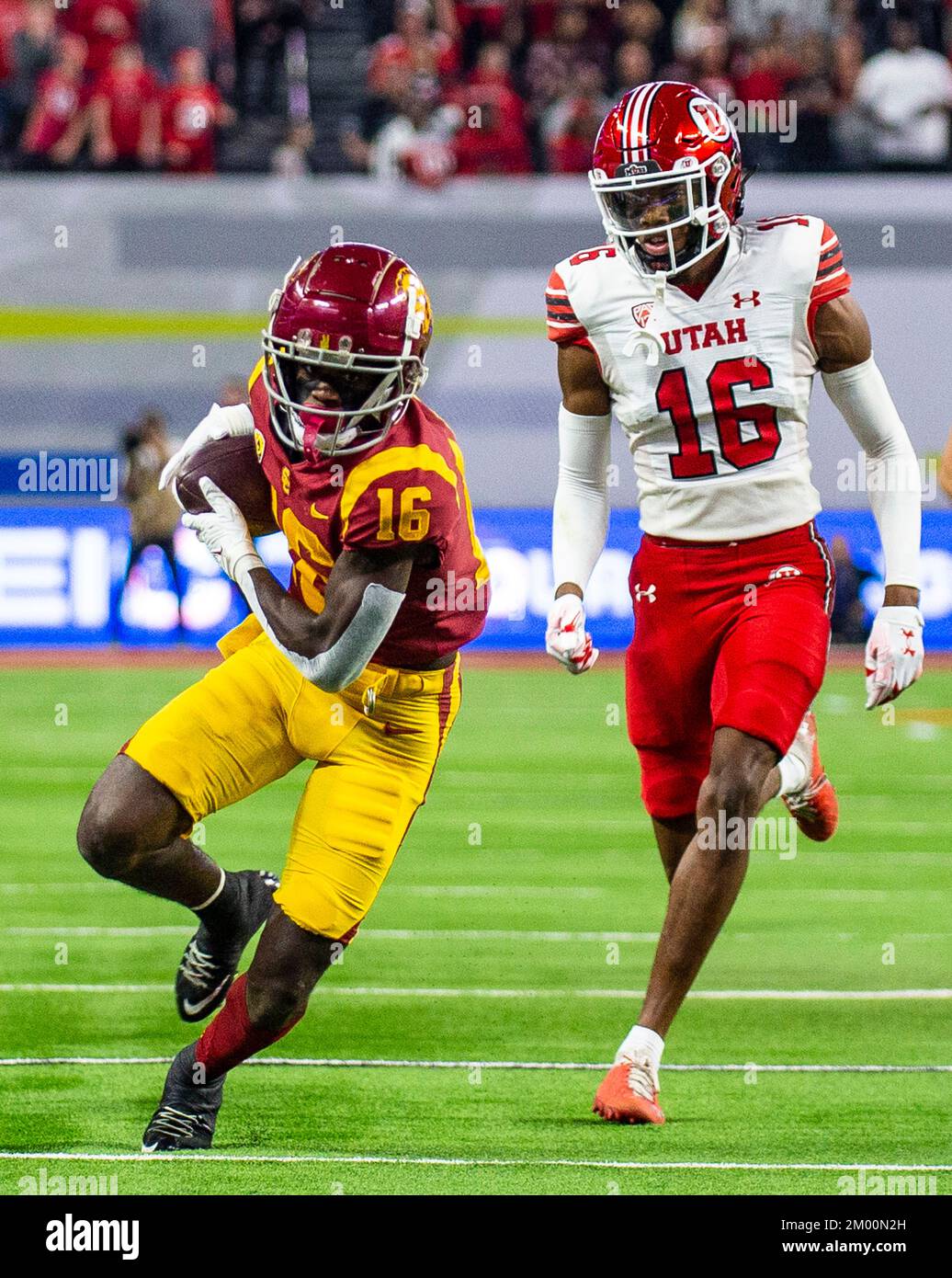 December 02 2022 Las Vegas, NV U.S.A. USC wide receiver Tahj Washington ...