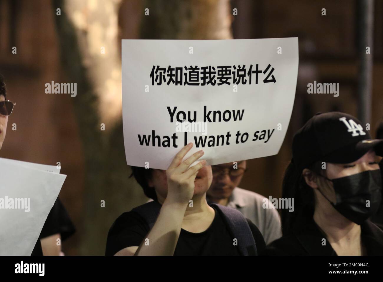 Sydney, Australia. 3rd December 2022. Protesters gathered next to ...