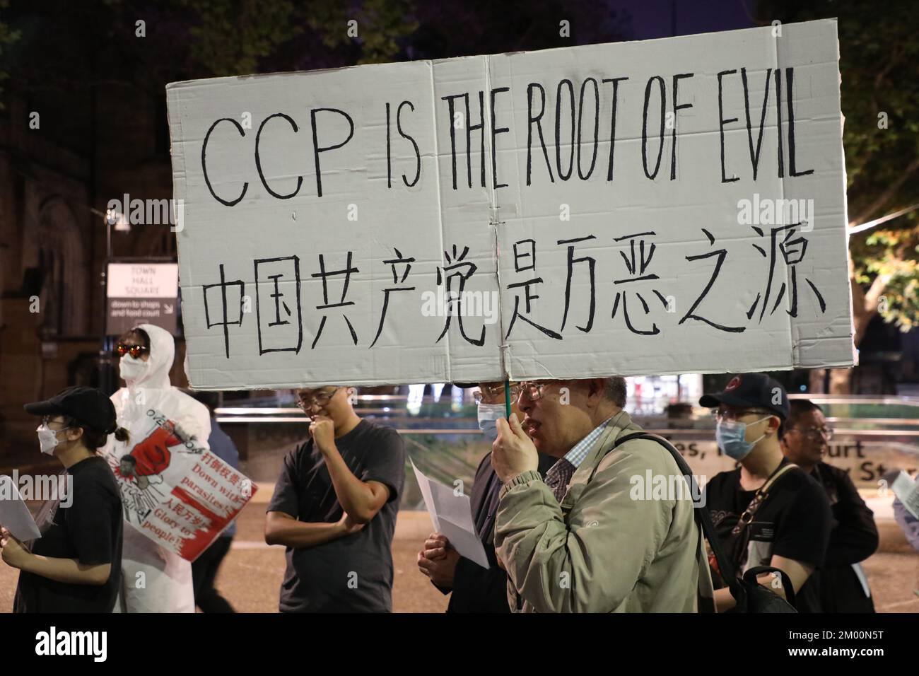 Sydney, Australia. 3rd December 2022. Protesters gathered next to ...