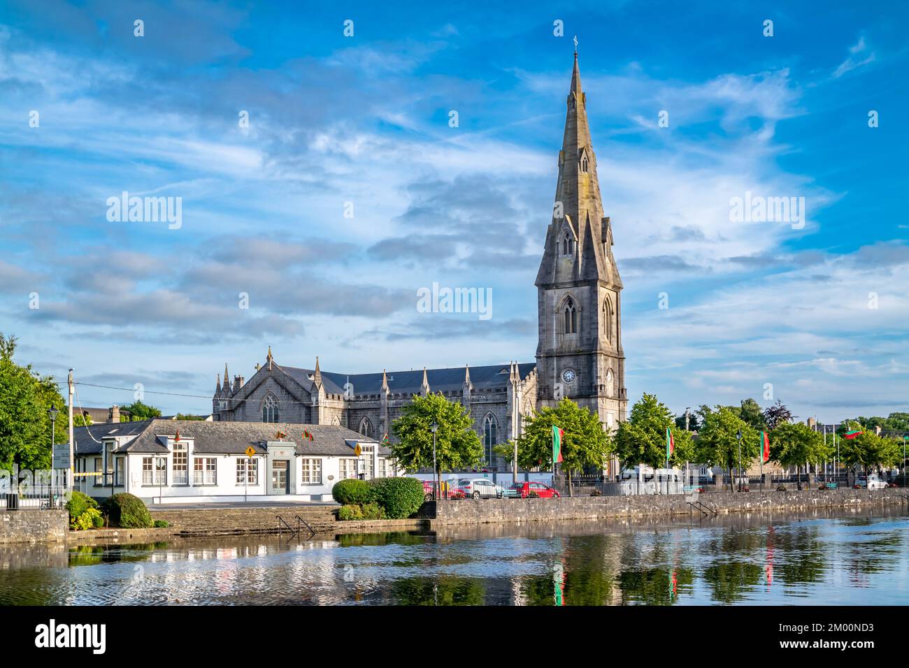 The skyline of Ballina town, County Mayo, Ireland Stock Photo - Alamy