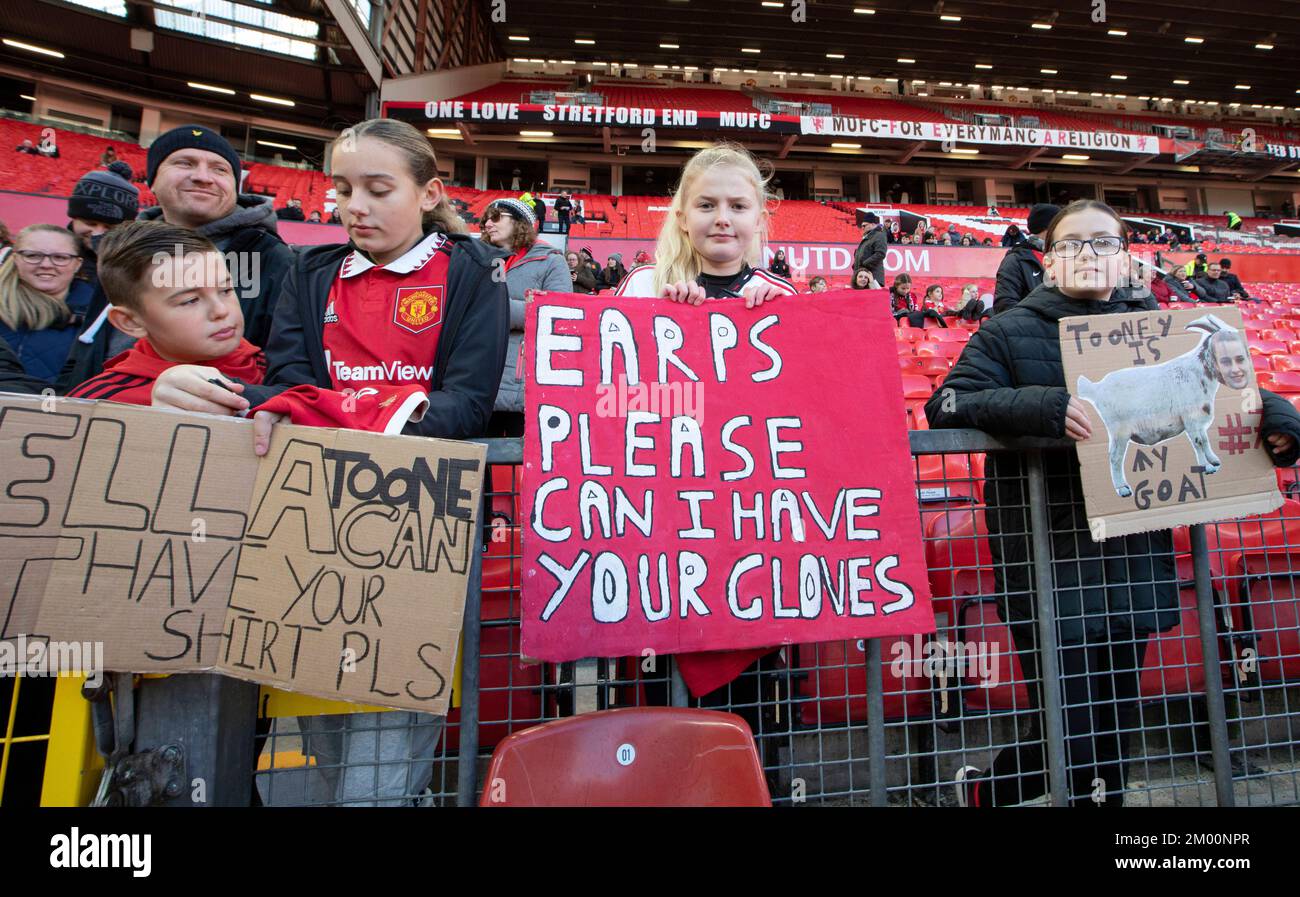 Young United fan at Old Trafford ahead of The FA Women's Super League ...