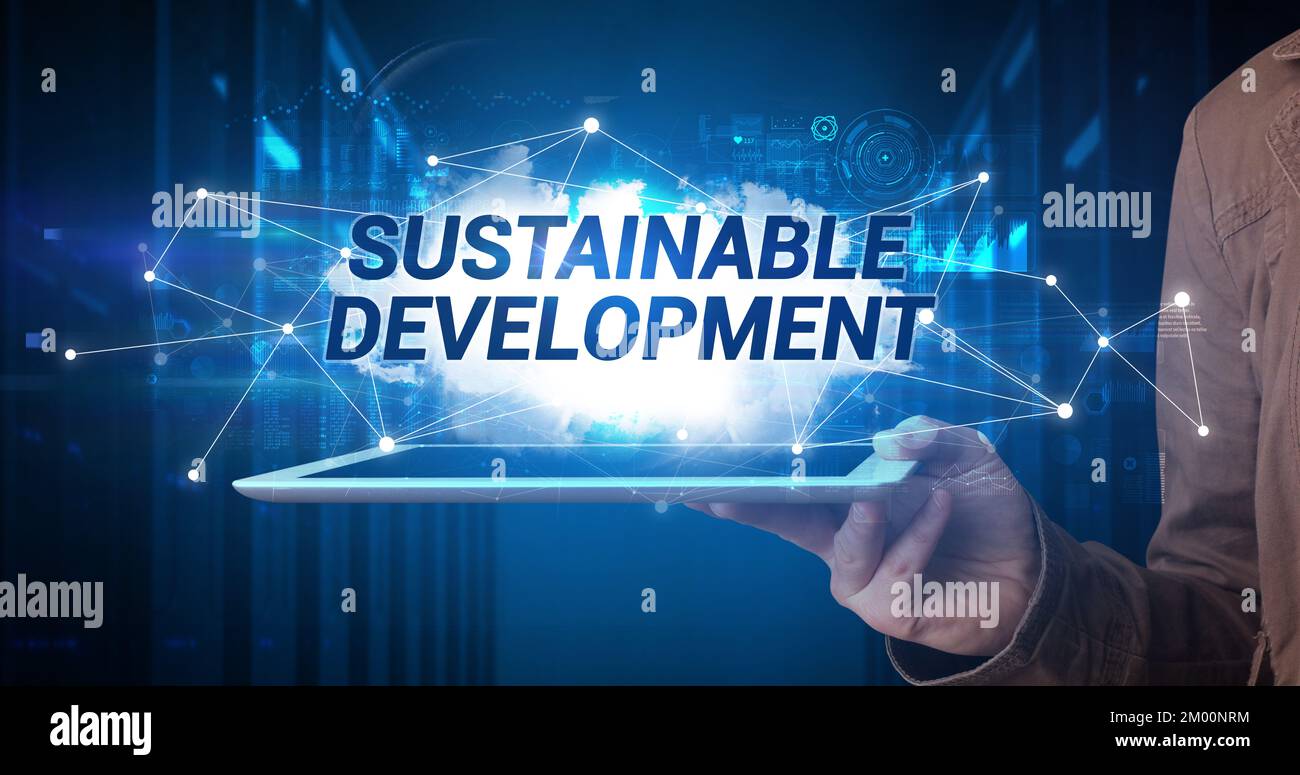 Person holding tablet, technology concept Stock Photo - Alamy
