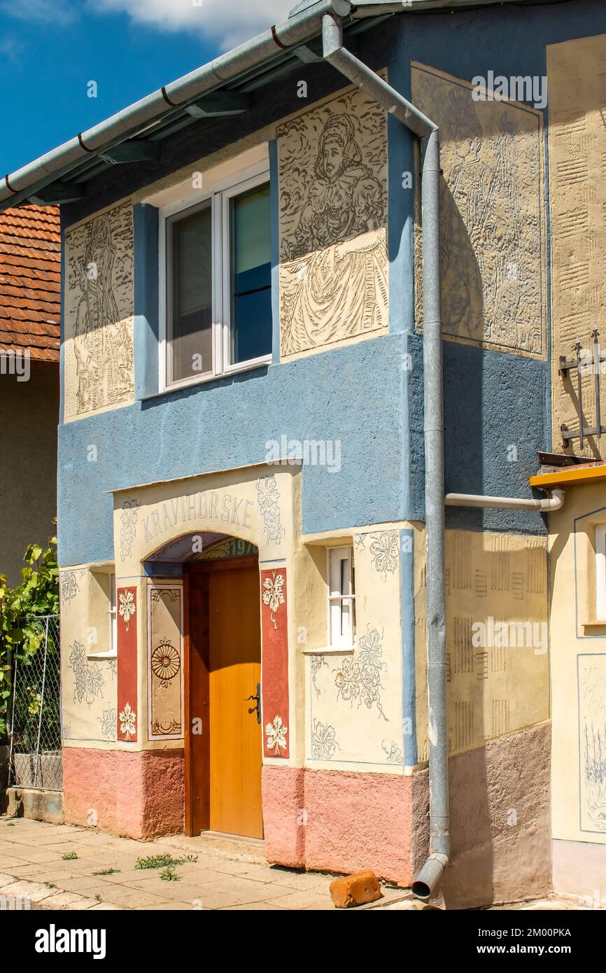 Kravi Hora, Boretice, Czech Republic - June 06 2020: Historic colourful ...