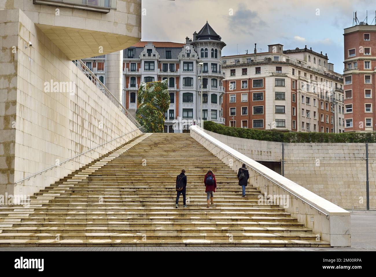 Guggenheim museum stairs, Bilbao, Biscay, Basque Country, Euskadi ...