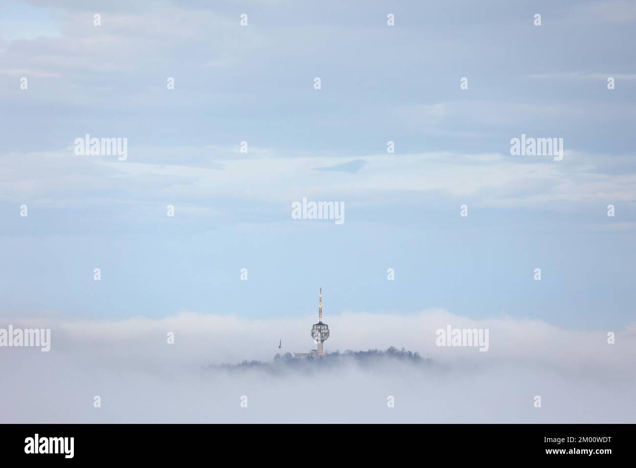 Photo taken on December 03, 2022 shows TV Tower Hum that emerges from ...