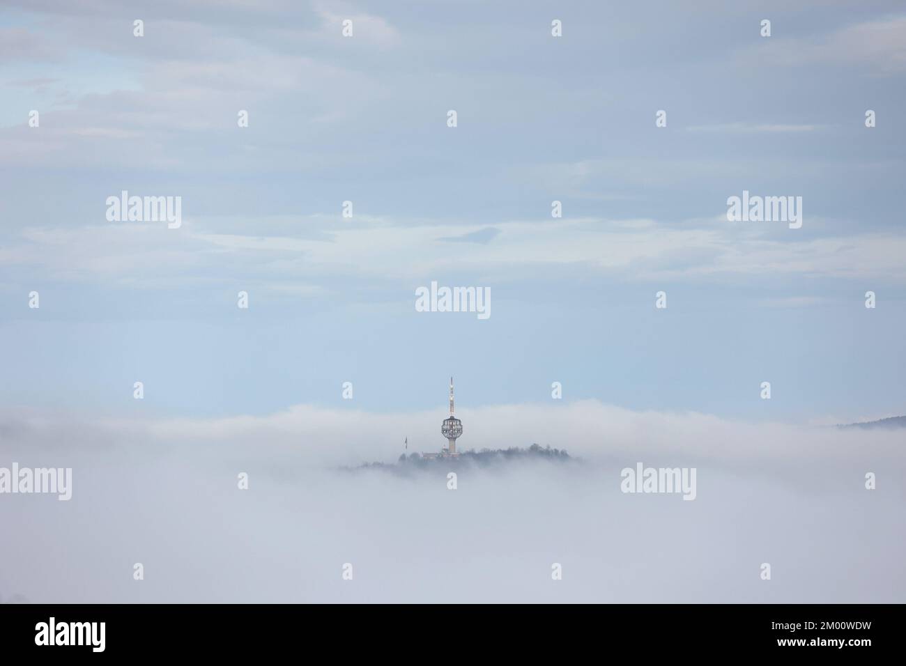 Photo taken on December 03, 2022 shows TV Tower Hum that emerges from ...