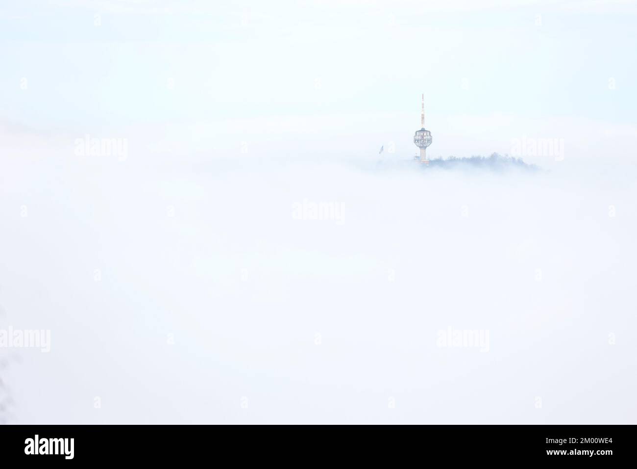 Photo taken on December 03, 2022 shows TV Tower Hum that emerges from ...