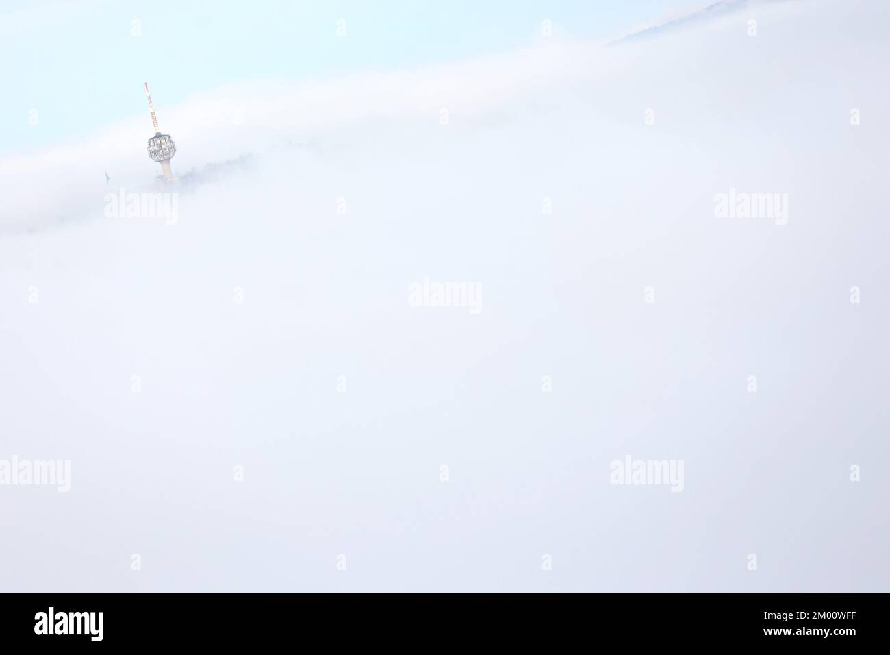 Photo taken on December 03, 2022 shows TV Tower Hum that emerges from ...