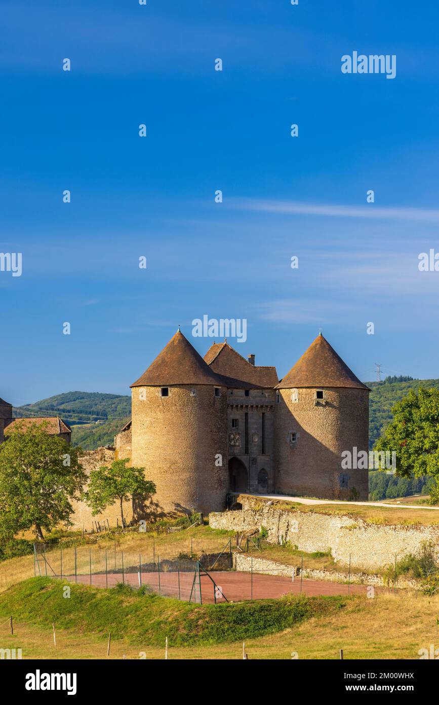Berze castle or fortress of berze le chatel hi-res stock photography ...