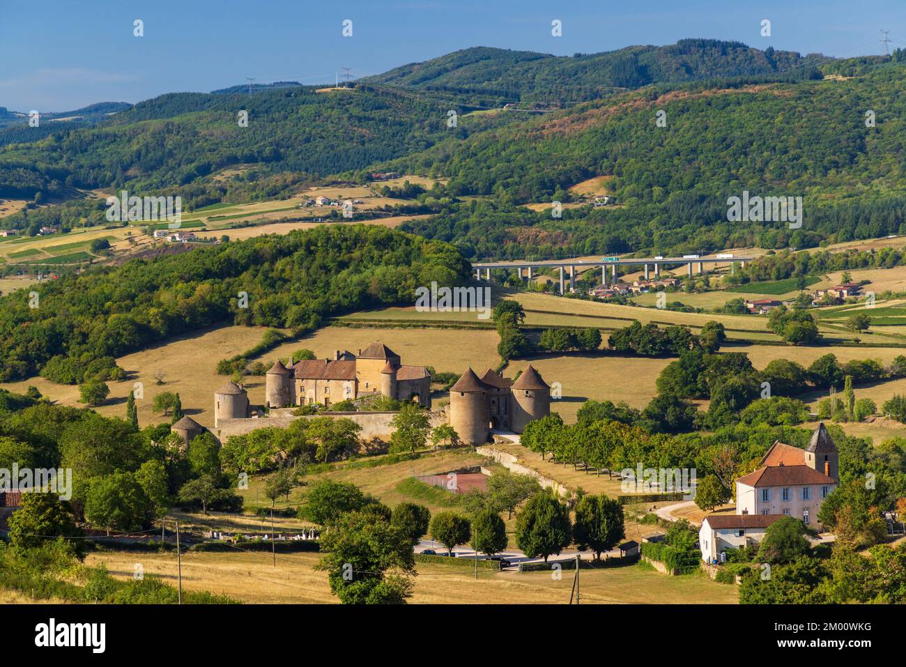 Berze castle or fortress of berze le chatel hi-res stock photography ...