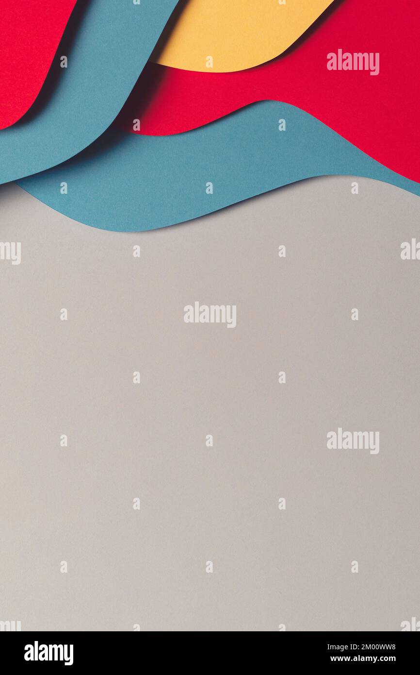 Abstract colored paper texture background. Minimal paper cut style ...