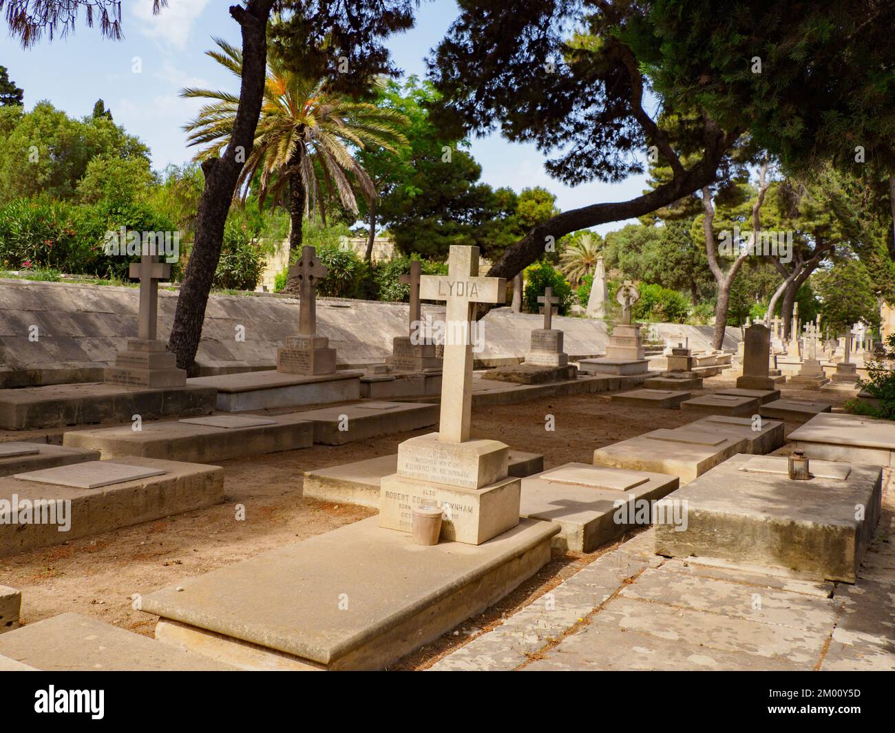 Floriana, Malta - May, 2021: Military Cemetery Pieta (Pietà) located ...