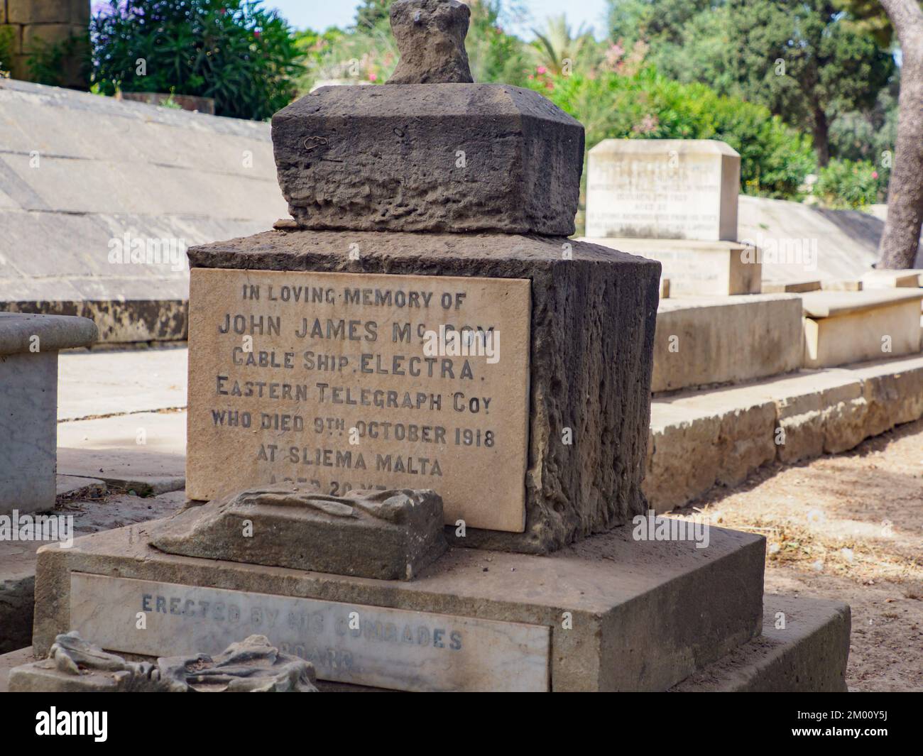 Floriana, Malta - May, 2021: Military Cemetery Pieta (Pietà) located ...