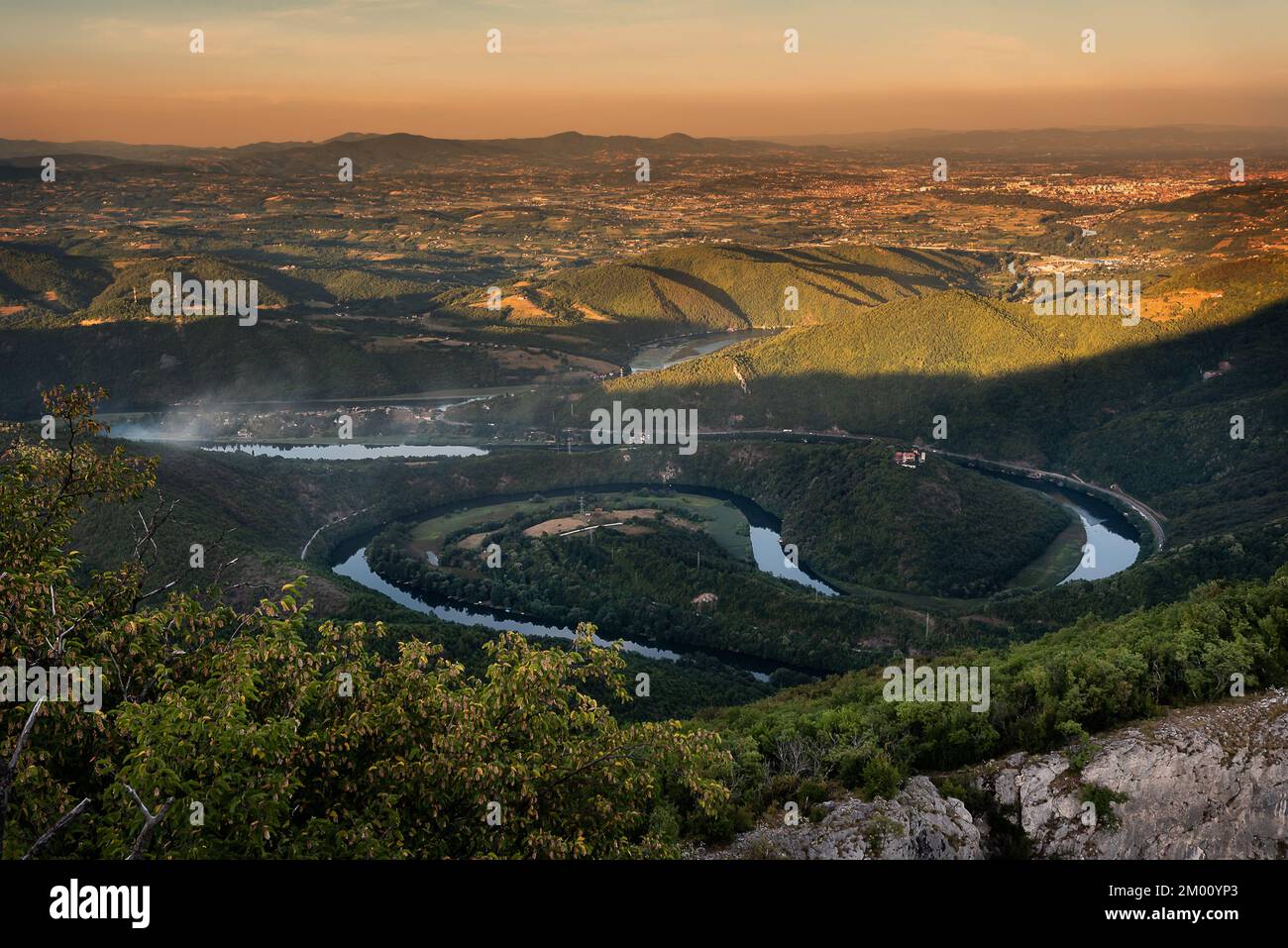 West Morava Meanders Ovcar-Kablar gorge and West Morava river ...