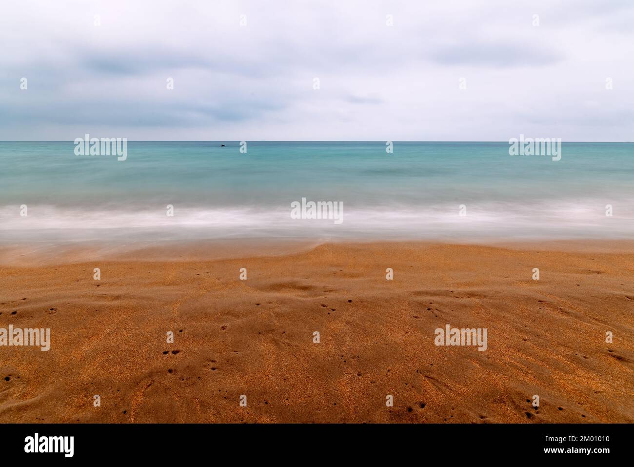 Abstract seascape on the beach. Long exposure photography with the ...