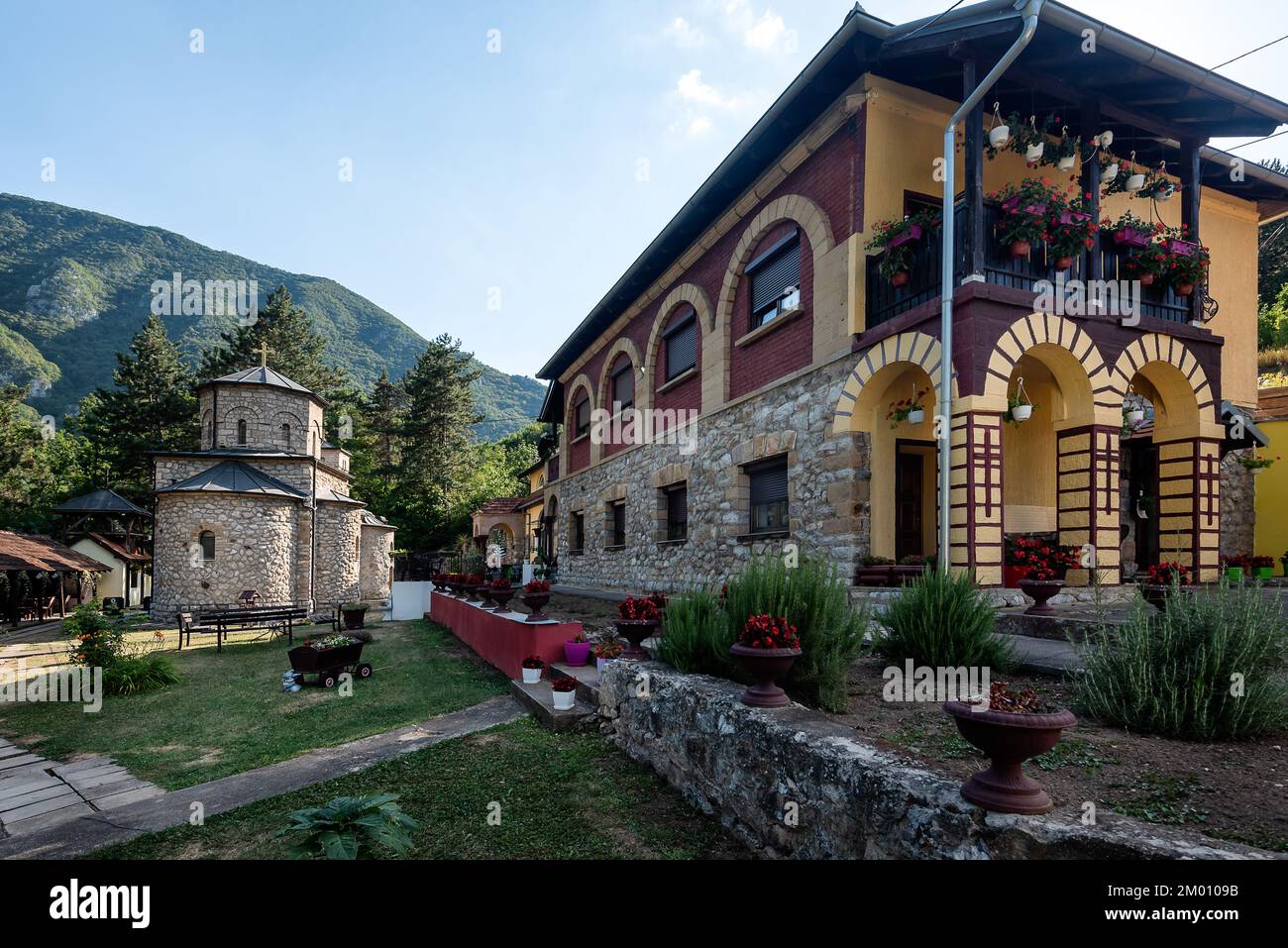 Orthodox Christian Monastery. Serbian Monastery of John the Baptist ...