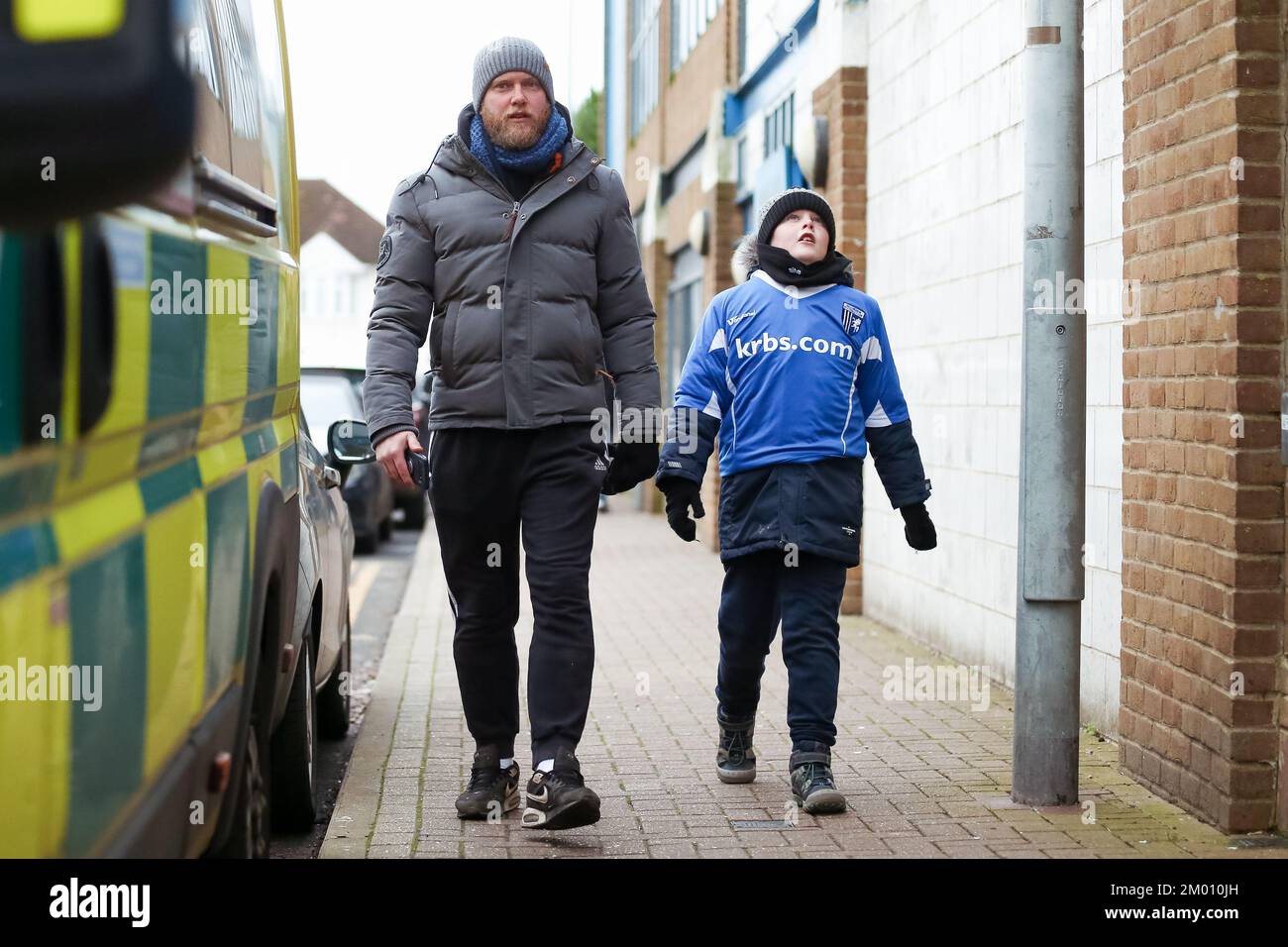 Gillingham fans arrive before the Sky Bet League Two match at ...