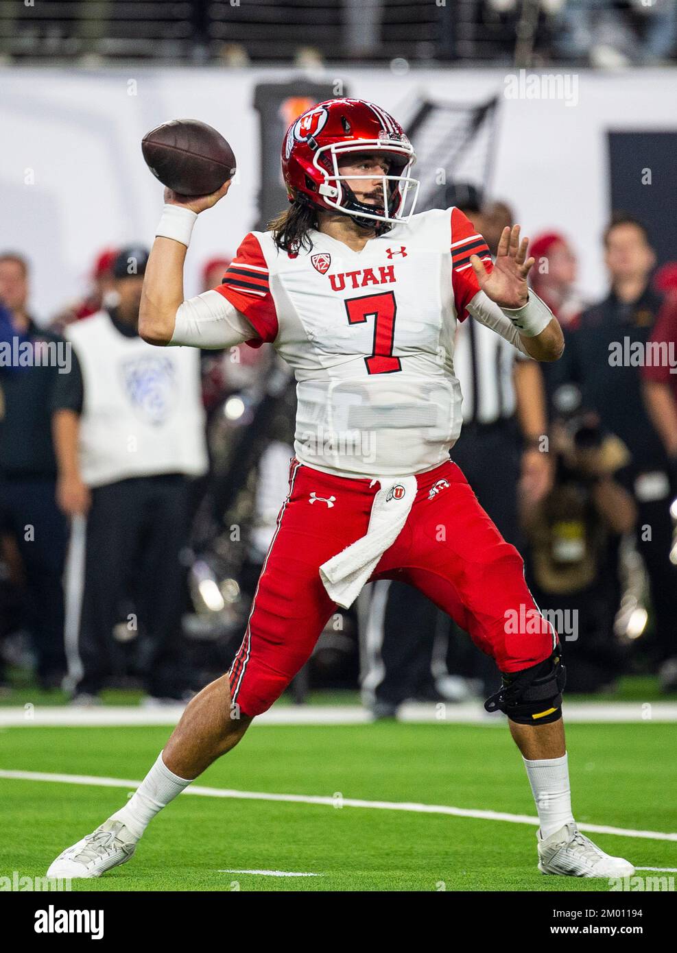 Allegiant Stadium. 02nd Dec, 2022. NV U.S.A. Utah Utes quarterback ...