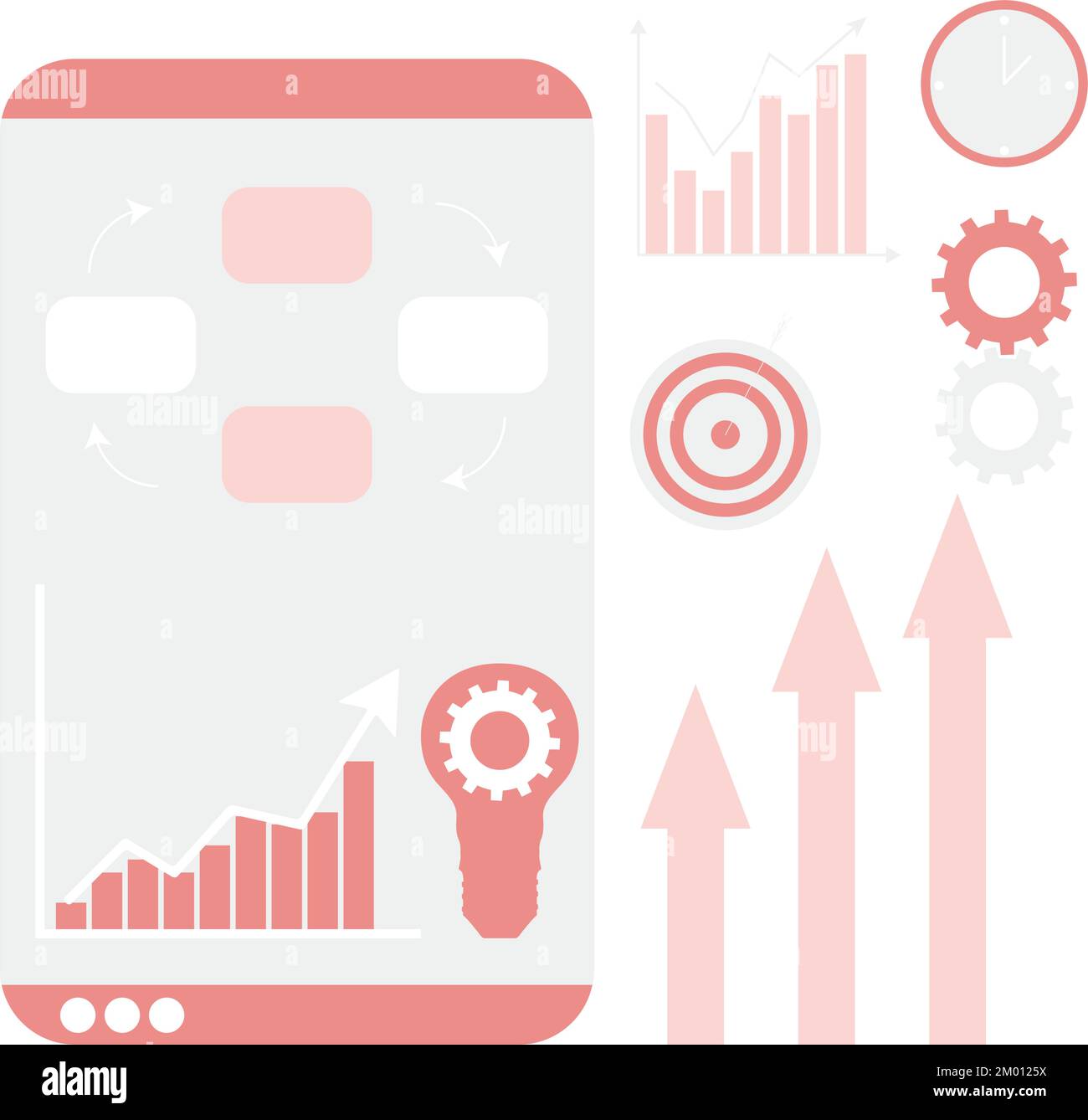 Chart and diagram infographic kit for web design. Vector illustration ...
