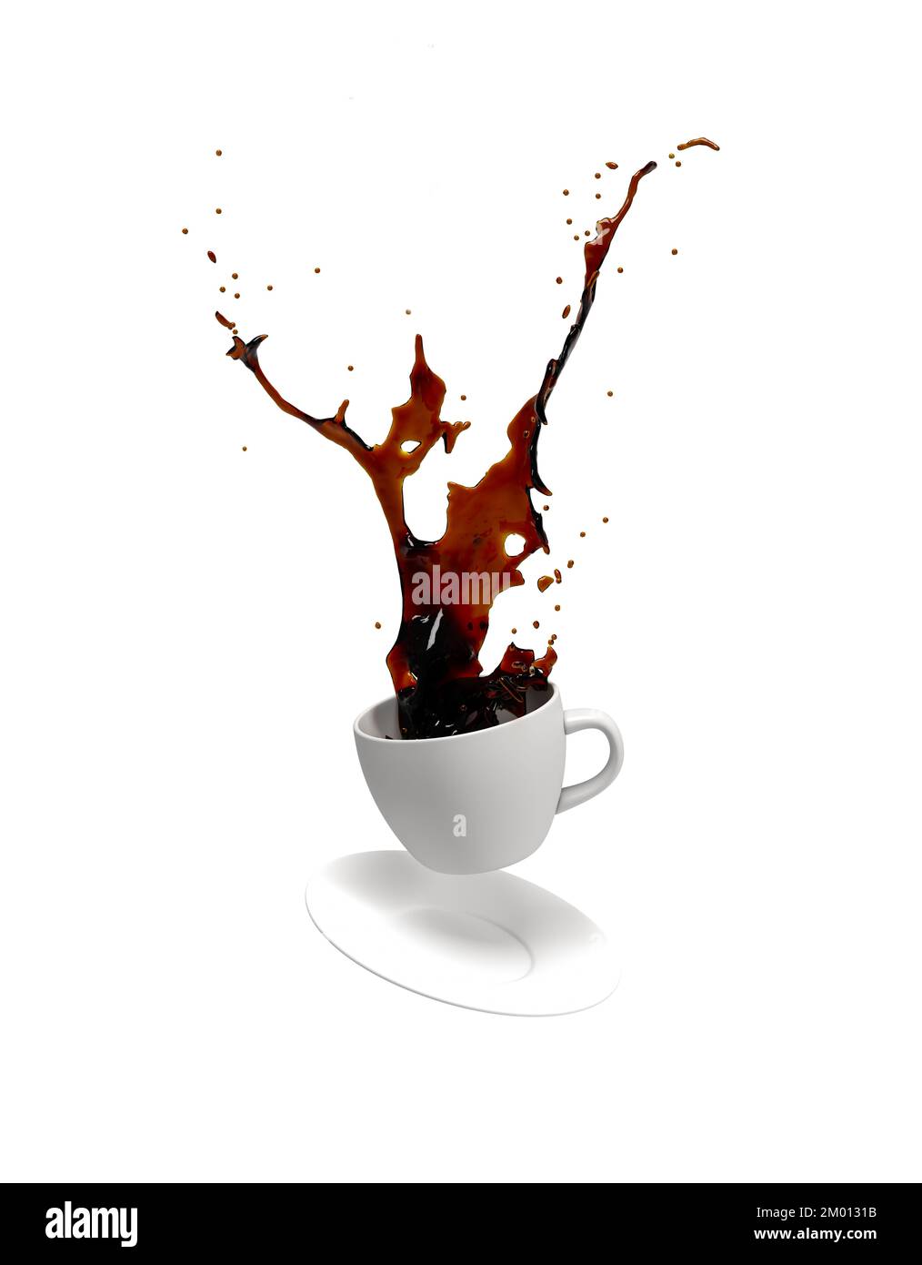 Fresh coffee drops falling cup hi-res stock photography and images - Alamy