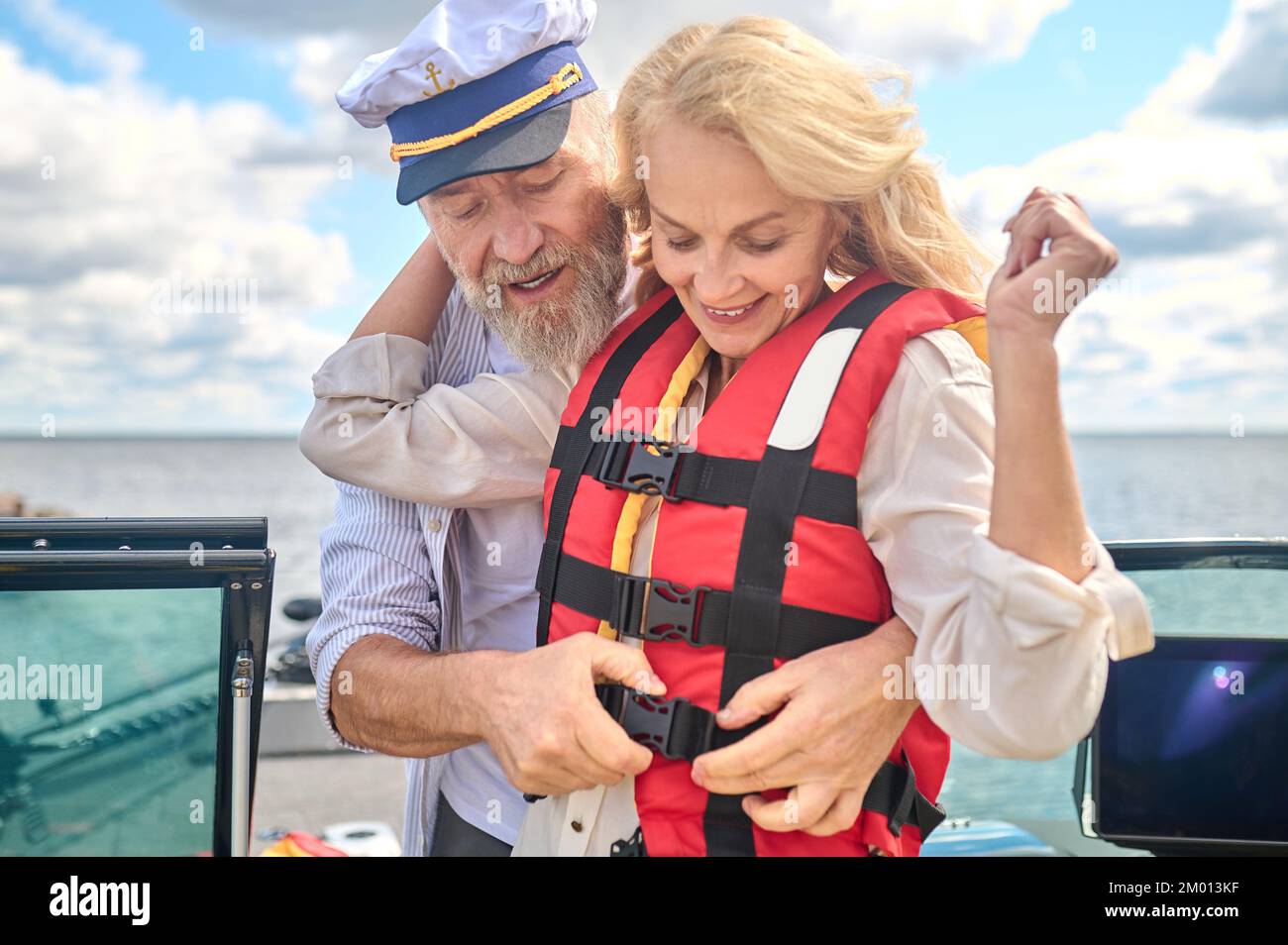 Put on life jacket hi-res stock photography and images - Alamy