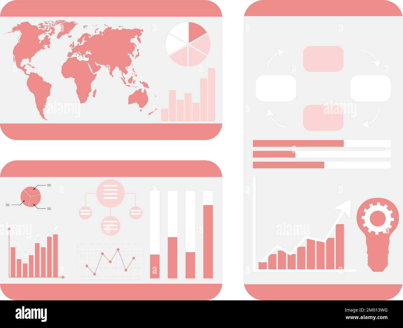Graphic and charts with world map statistic. Vector illustration. Business chart ststistics ...