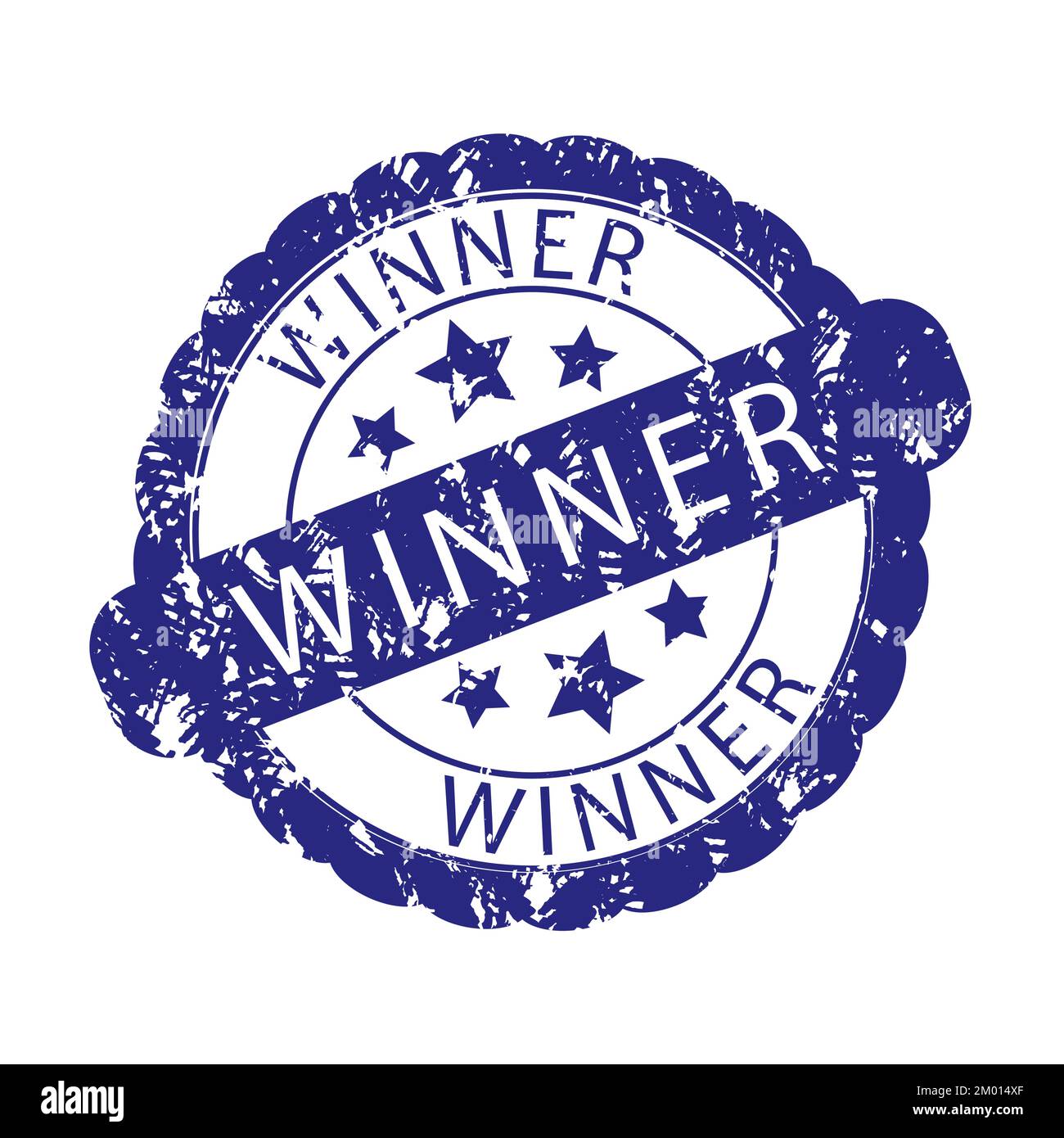 Winner rubber stamp print, mark of win. Vector illustration. Winner ...