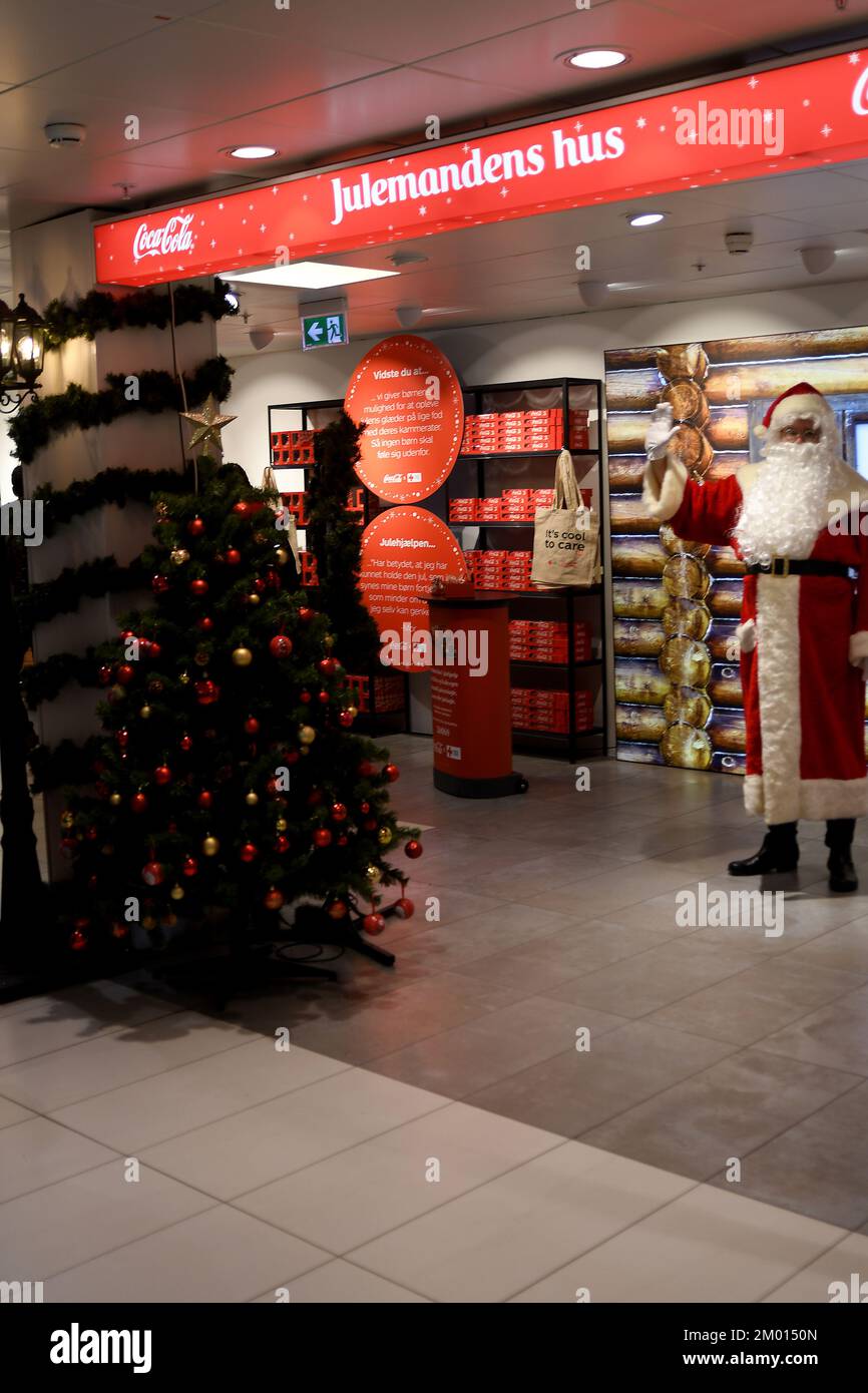 Copenhagen/Denmark/03 December 2022/Coca cola santa claus house and ...