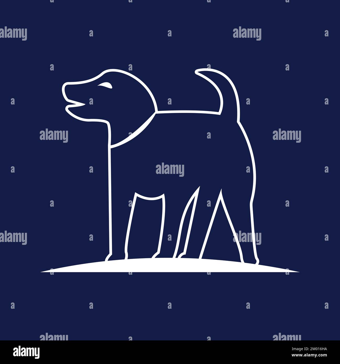 Line drawing dog hi-res stock photography and images - Alamy