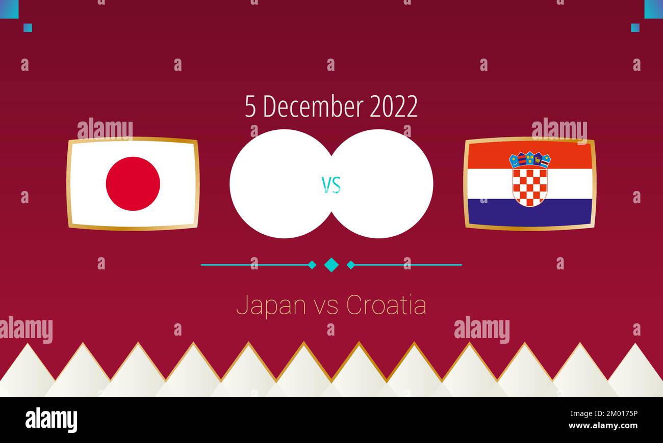 Japan vs Croatia football match in Round of 16, international soccer ...