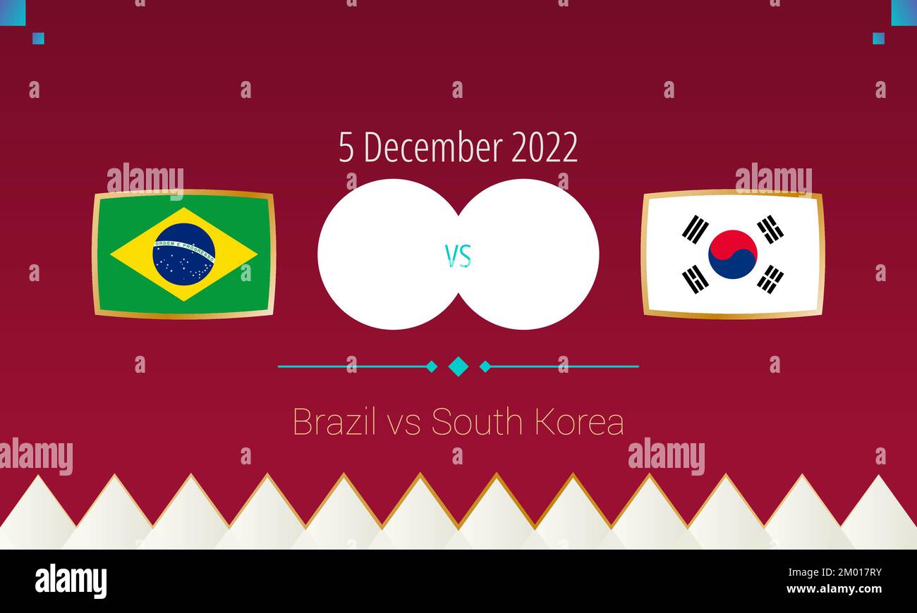 Brazil vs South Korea football match in Round of 16, international ...