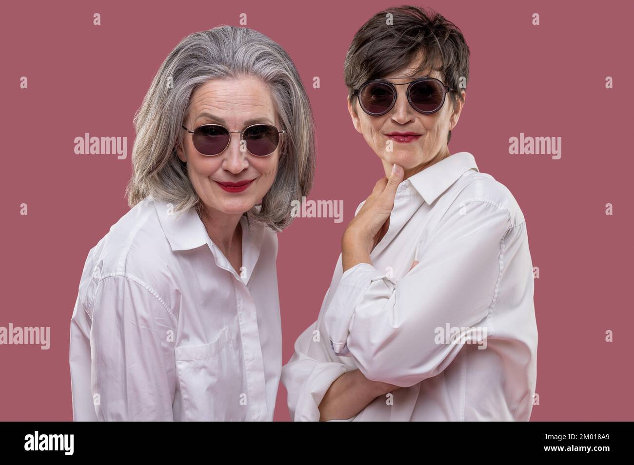 Female confidence. Mature women in sunglasses looking confident Stock ...